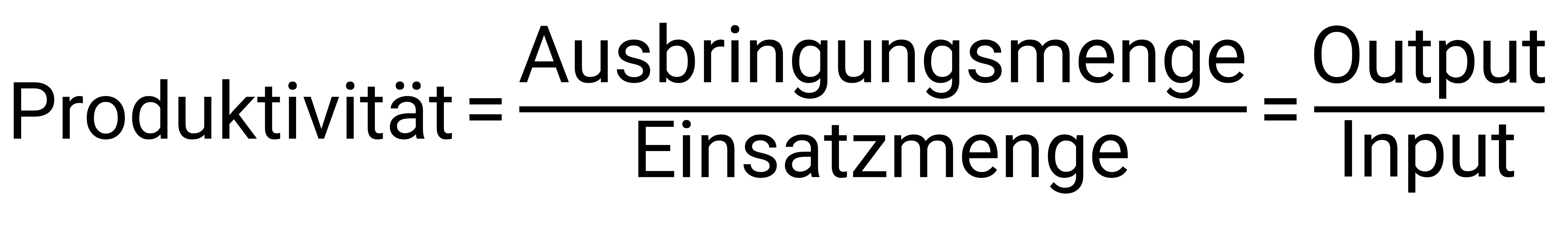 Produktivitat Berechnen